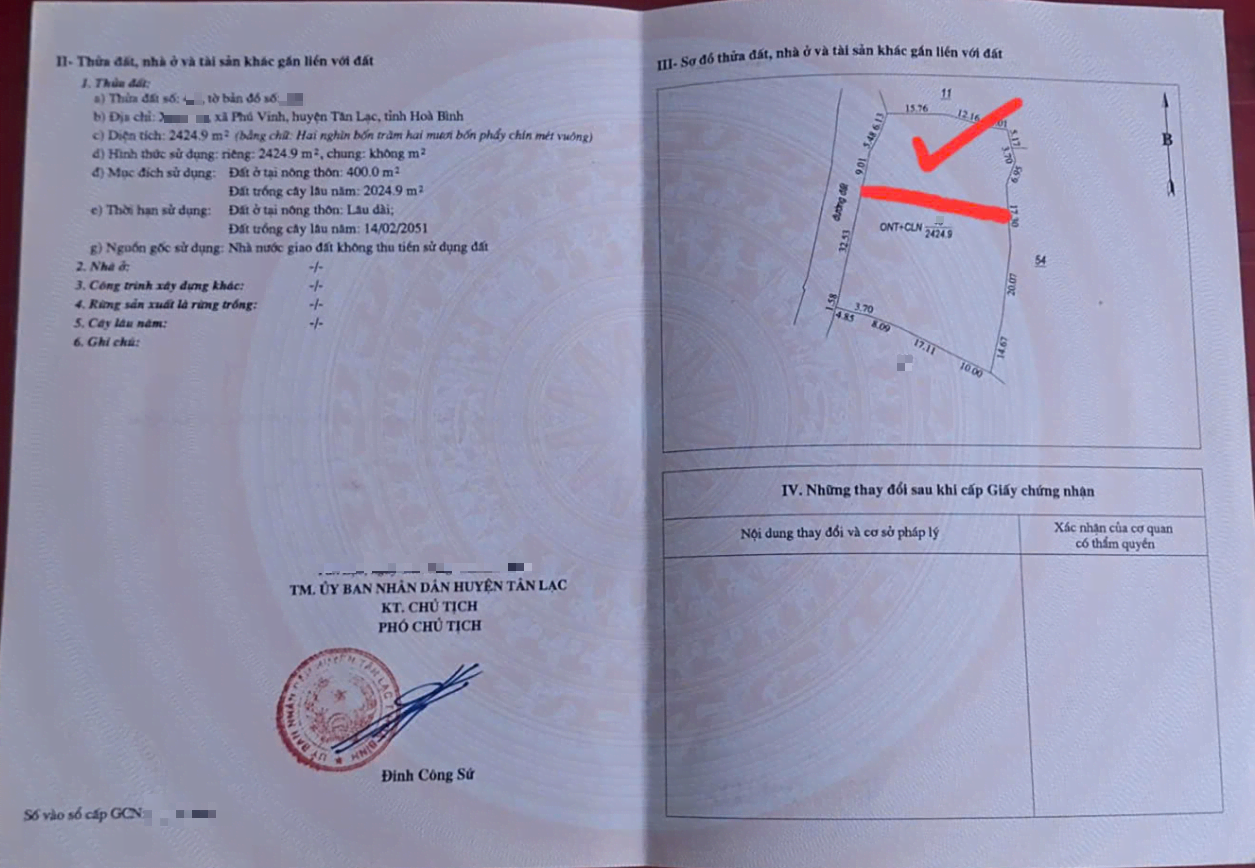 Bán Lô Đất 498.3m Tại Phú Vinh Tân Lạc Bám Đường Bê Tông Ô Tô Vào Tận ...