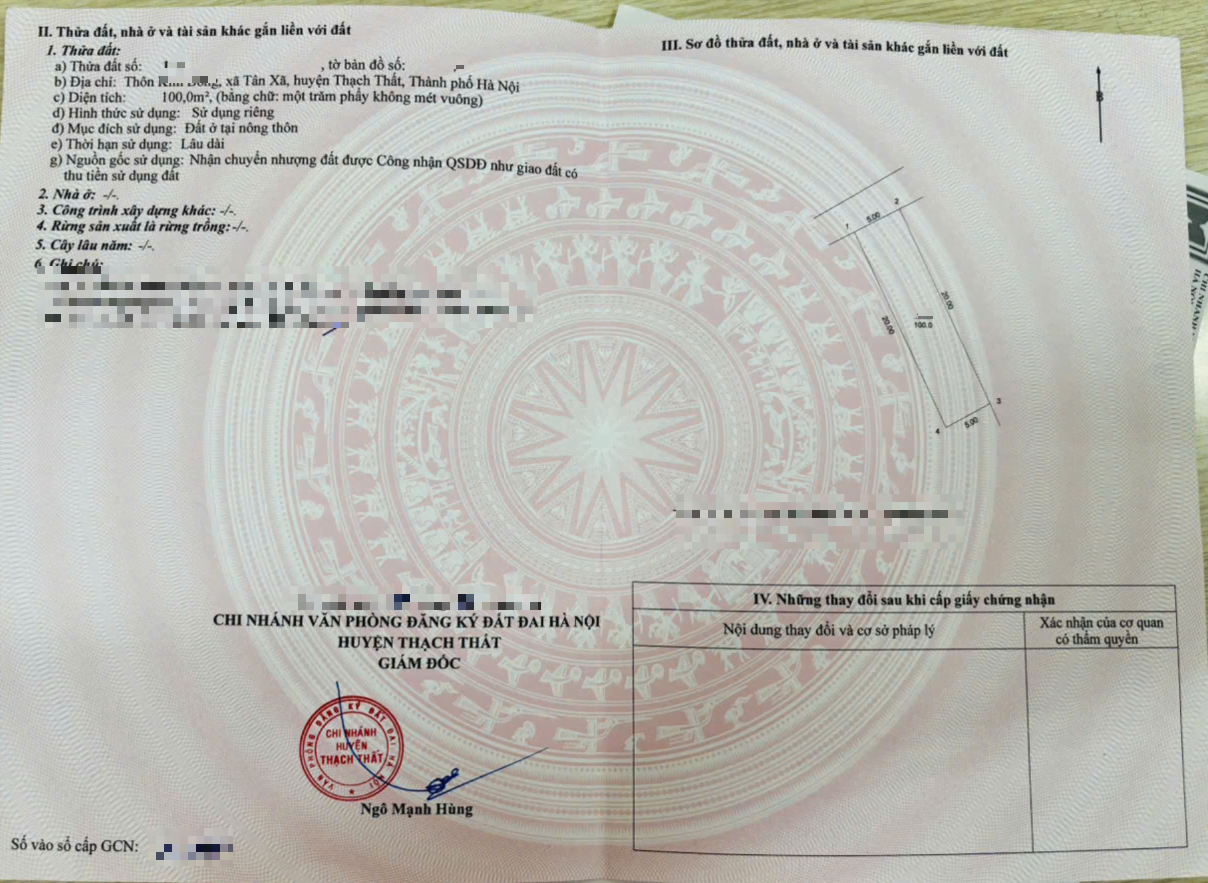 Bán Lô Đất 100m Tại Tân Xã Bám Đường Bê Tông Ô Tô Vào Tận Đất Sát Trục ...
